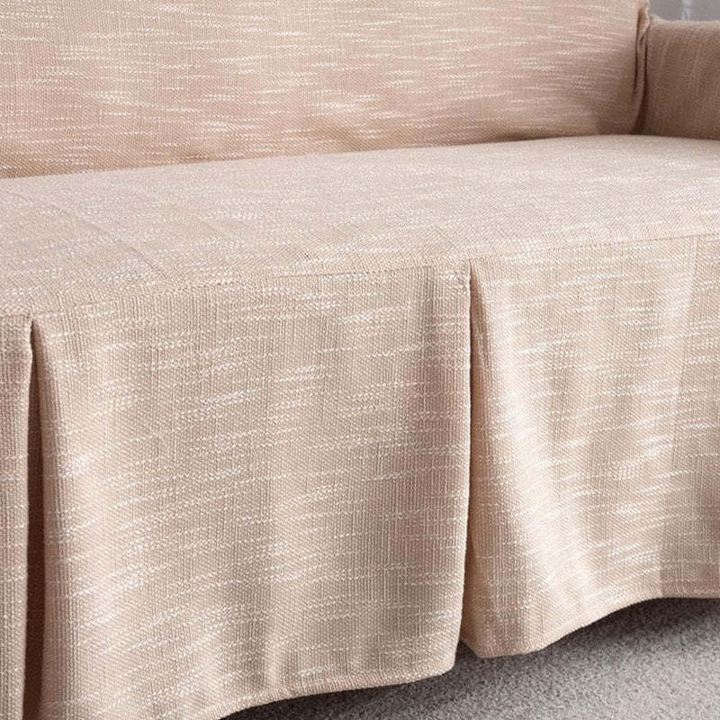 Housse de Canapé en Lin Beige | Housse Design